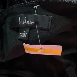 Lulus | Dresses | Lulus Spread The Magic Black Sequin Laceup Bodycon ...
